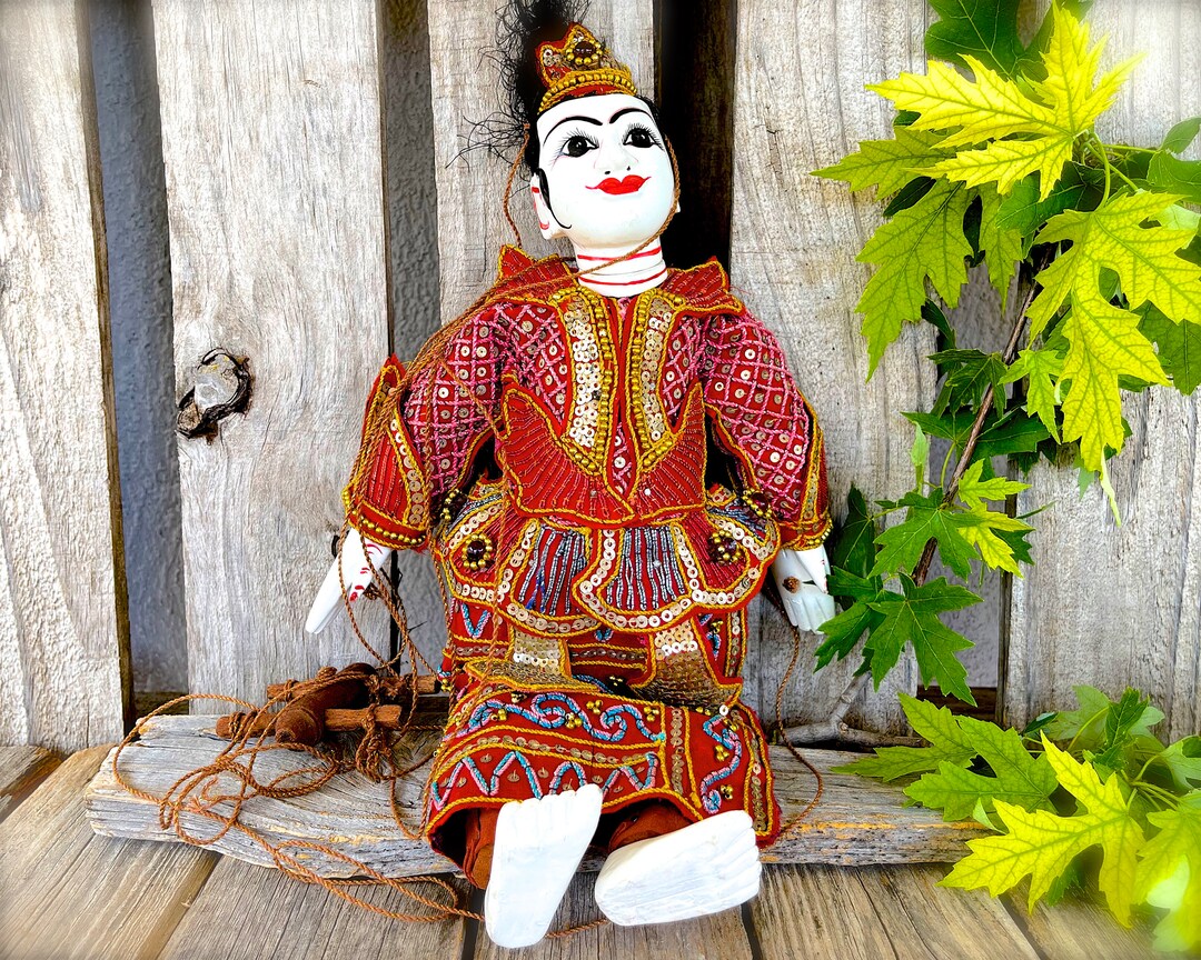 VINTAGE: Old Burmese Puppet Marionette - Thailand - Asian Marionette ...