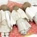 VINTAGE: 3pcs Porcelain Angel Doll Ornaments Fabric Angel Dolls ...