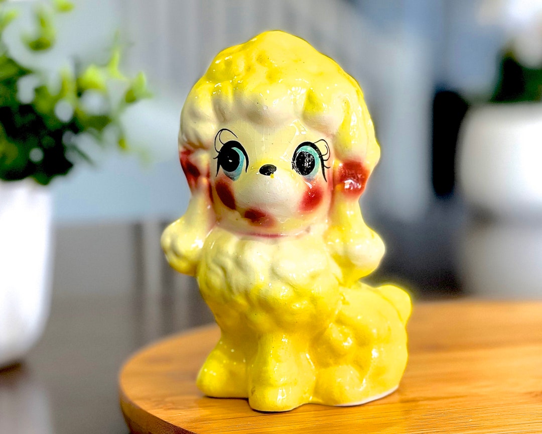 Vintage Ceramic Poodle Figurine: Hand-painted Dog Collectible - Etsy