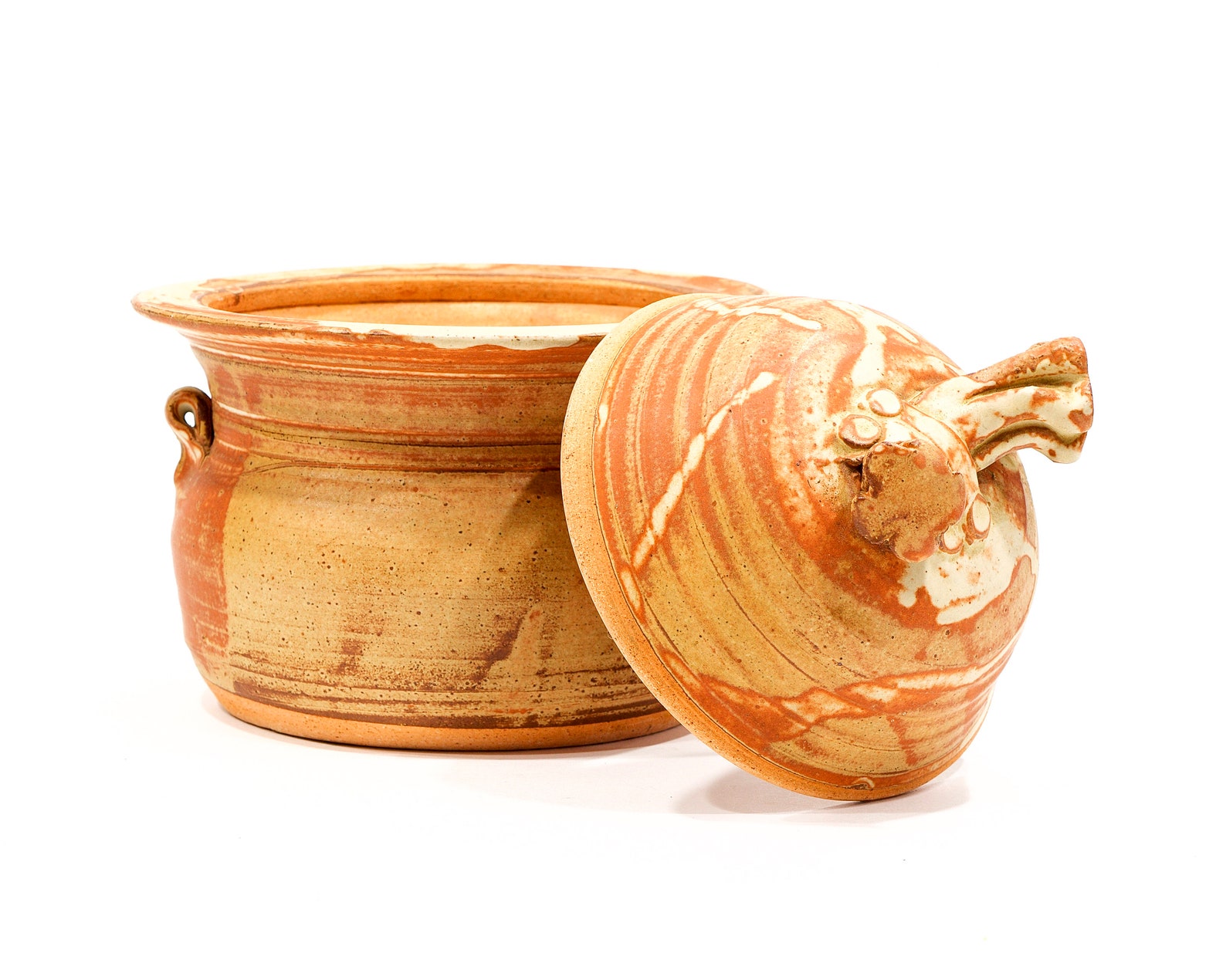 VINTAGE: Large 9.25 Studio Pottery Jar With Lid Hand - Etsy