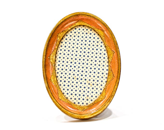 VINTAGE: Italian Oval Wood Frame Florentia Frame Standing Frame Made in ...