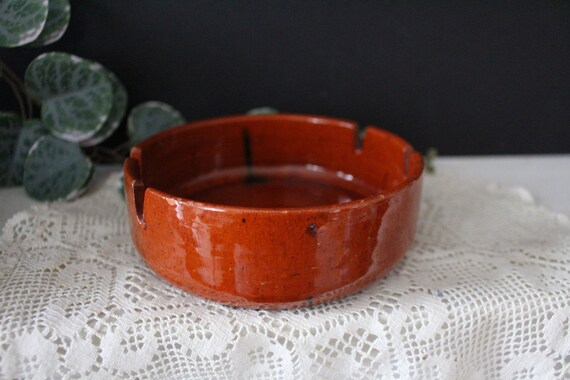 Spotted Orange Ashtray Tobacciana Collectibles etna.com.pe
