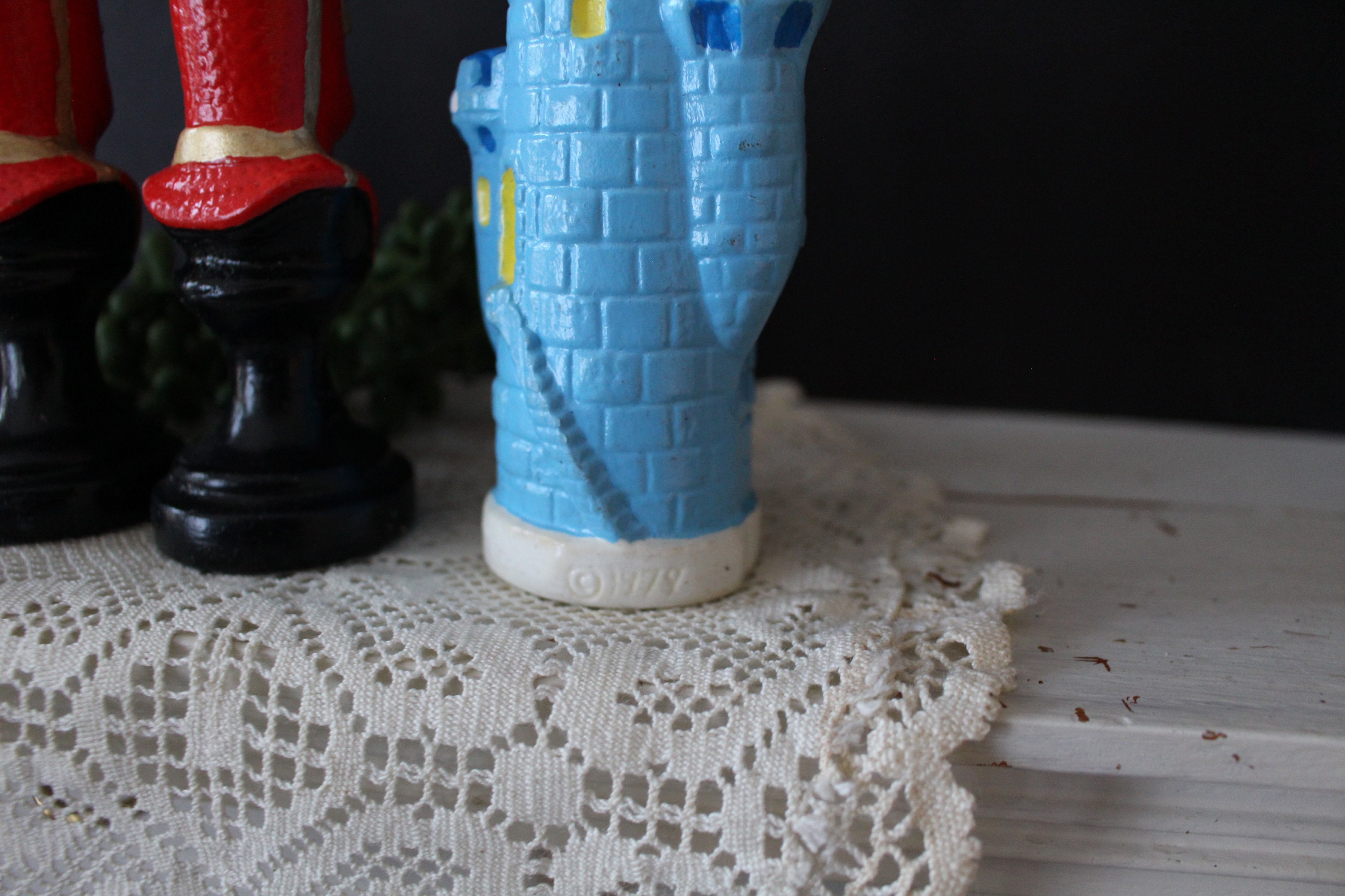 Vintage 1970s Ceramic Chess Pieces Set of 5 Colorful Hand | Etsy