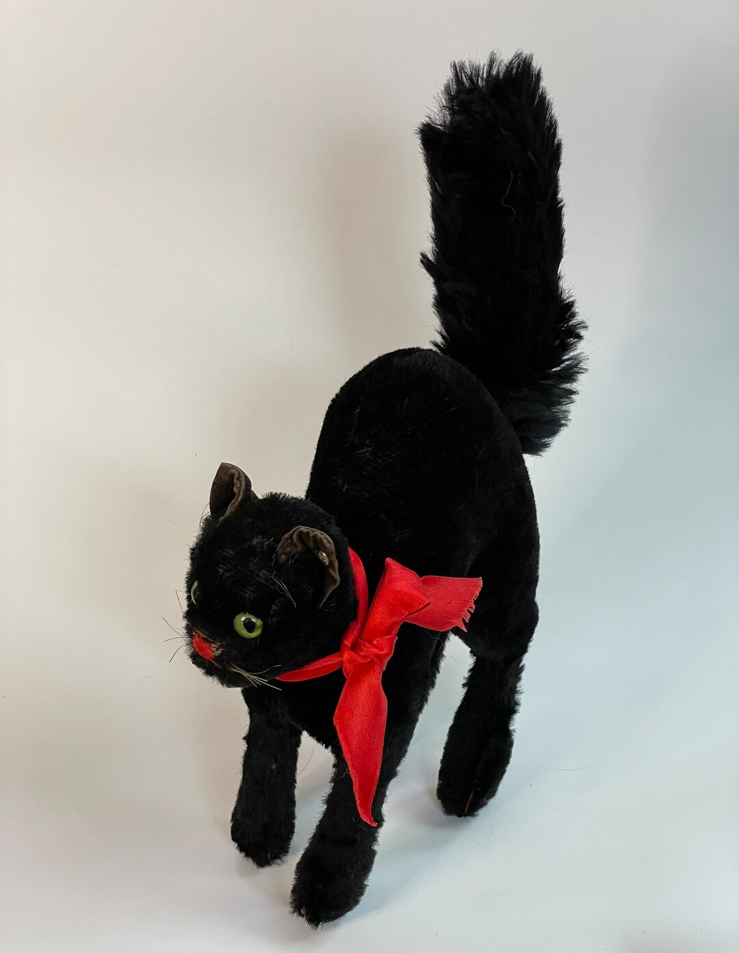 Rare Large Tom Cat Steiff Cat/humped Cat With Button, Black From the ...