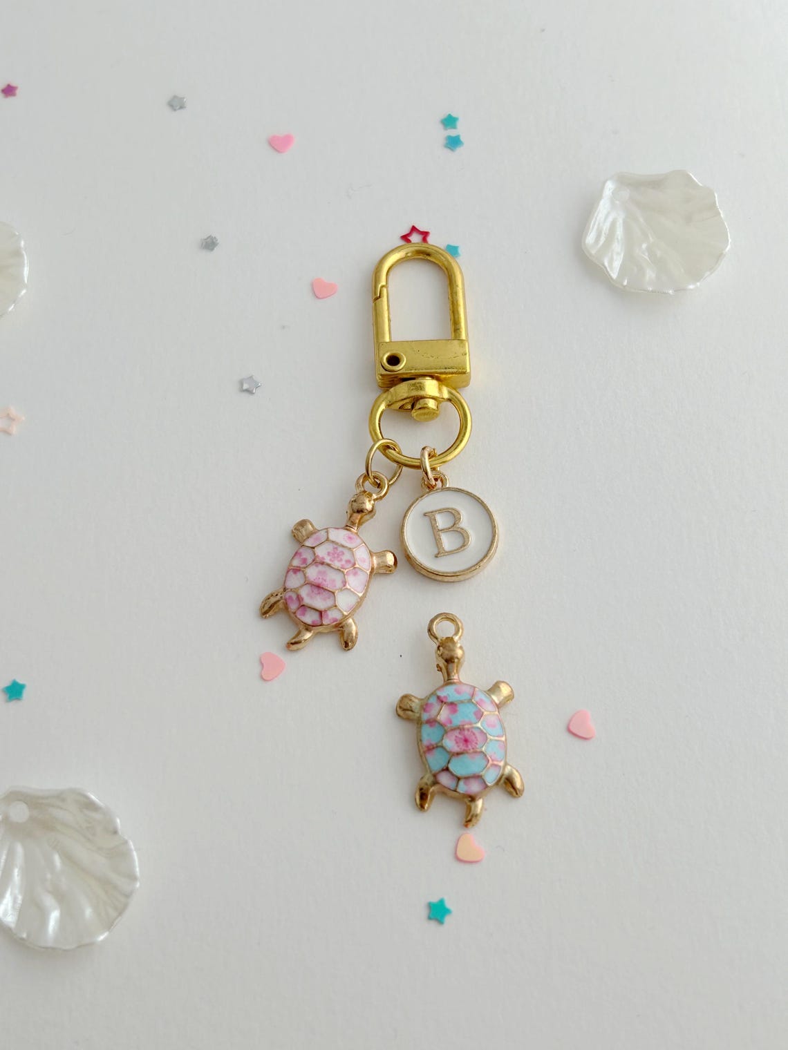 Travel Turtle Keychain - Bag Charm - Purse Charms - Initial Charm - Etsy