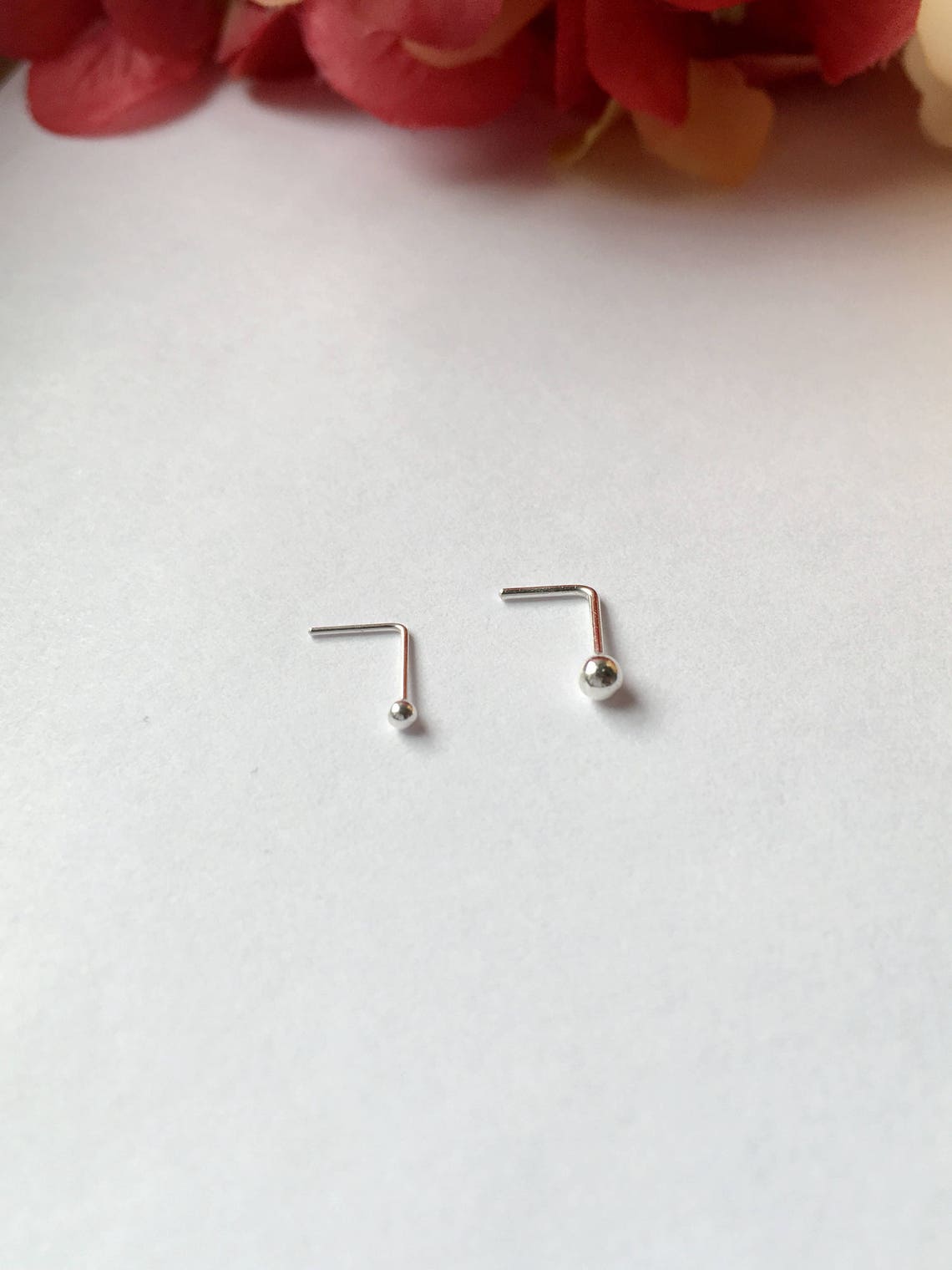 Small Dot Nose Stud. Sterling Silver Nose Stud. - Etsy