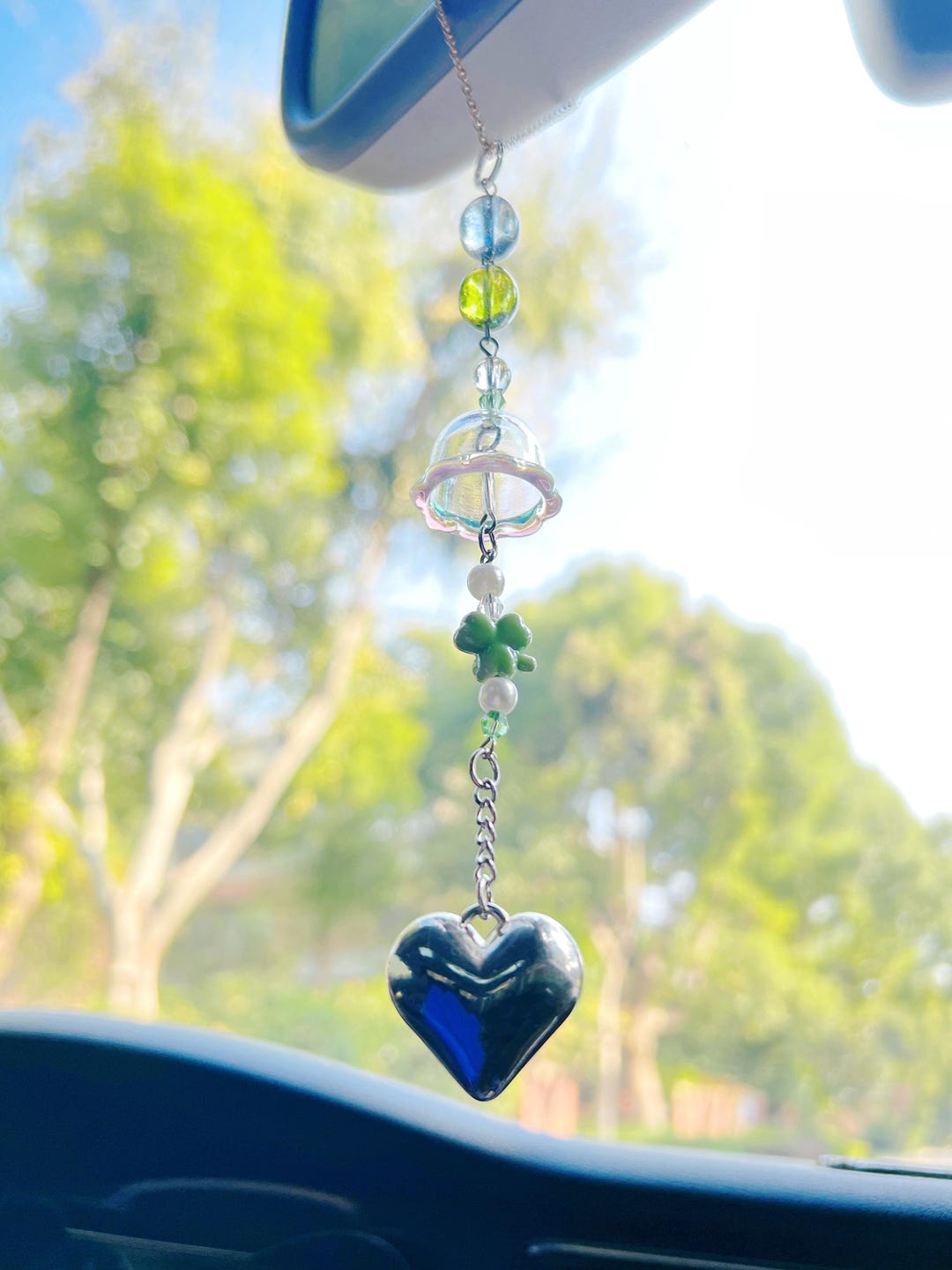 Car Charm - Crystal Rear View Mirror Car Charms - Etsy