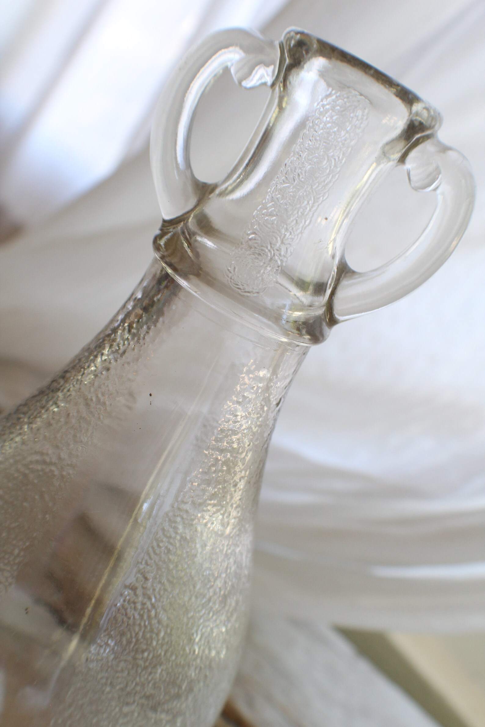 Unique Alchemy Bottle With Handle Large Vintage Glass Bottle - Etsy