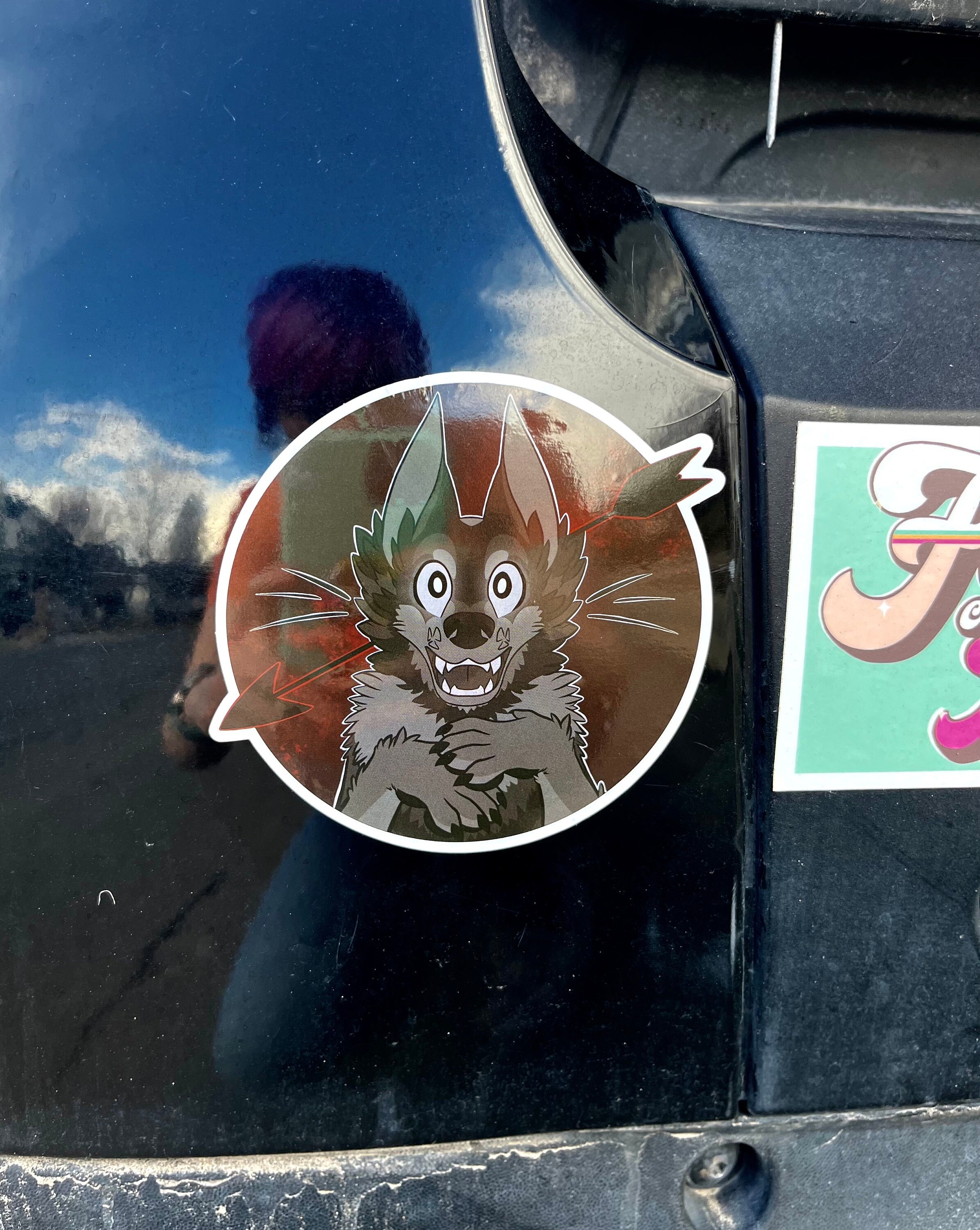 Wolf and Arrow 4” Weatherproof Sticker - Etsy