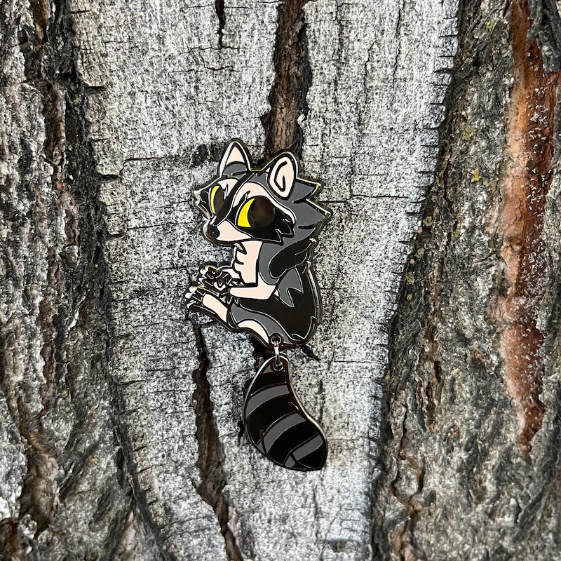 Raccoon Pin - Etsy