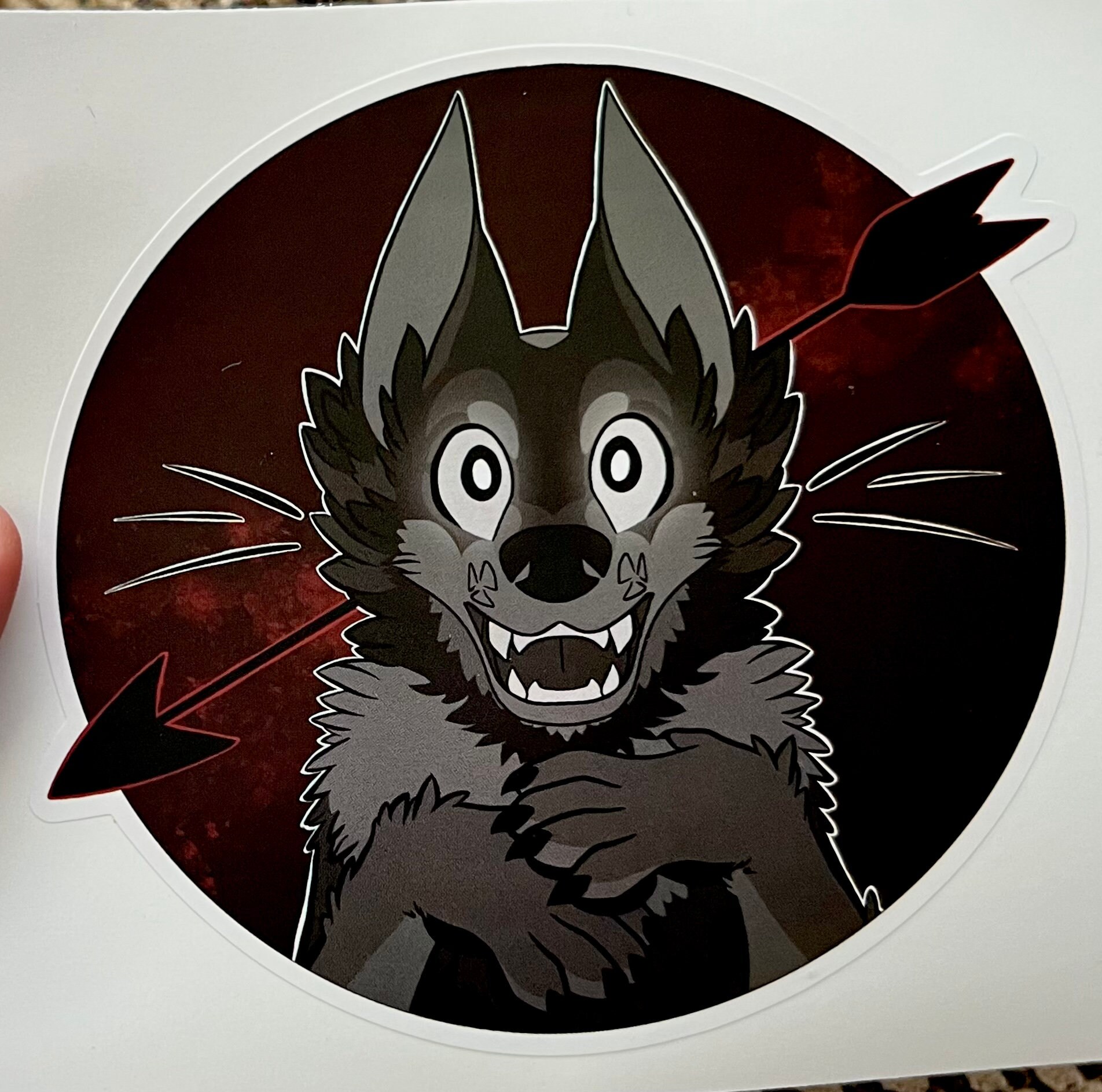 Wolf and Arrow 4” Weatherproof Sticker - Etsy