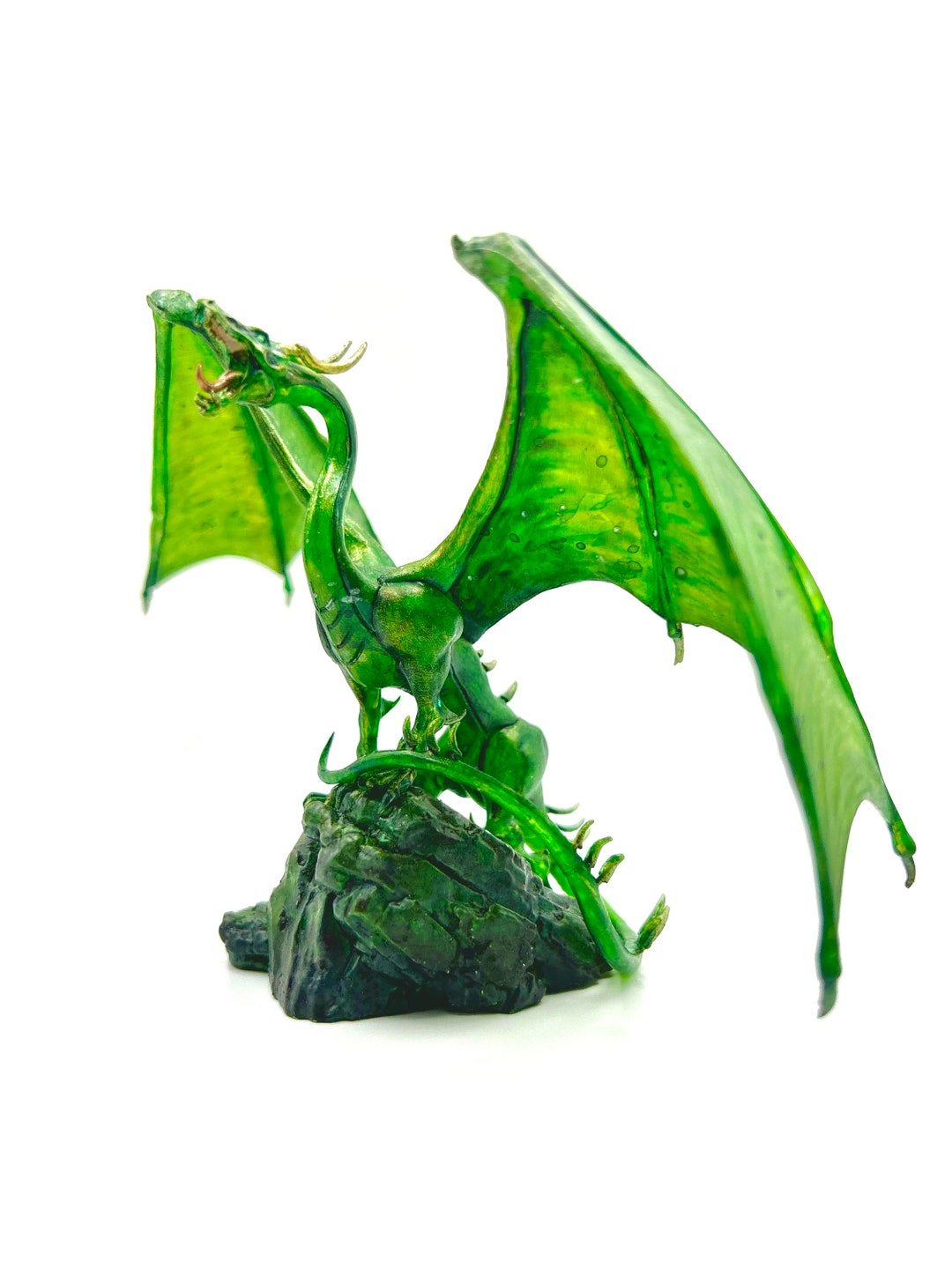 Young Emerald Dragon Dnd Mini - Etsy