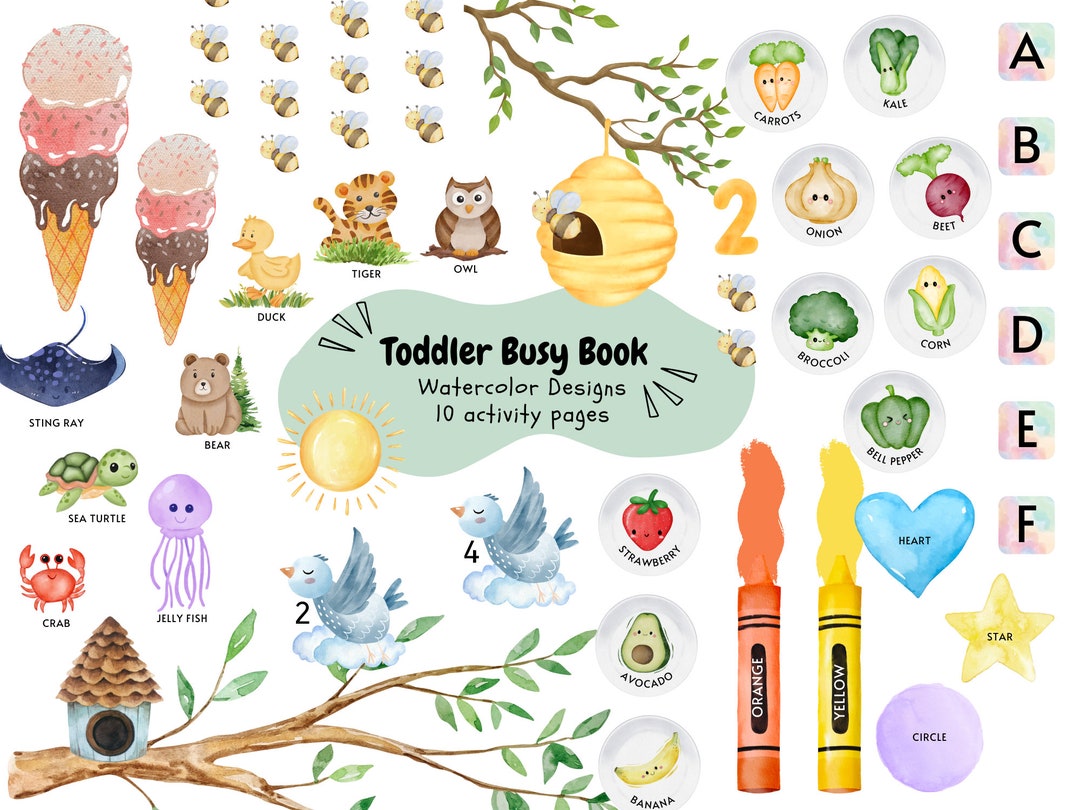 Busy Book Printable Toddler Activities Montessori Homeschool Resources ...