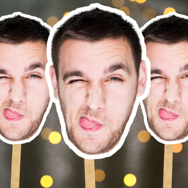 Photo Face on Stick - Etsy