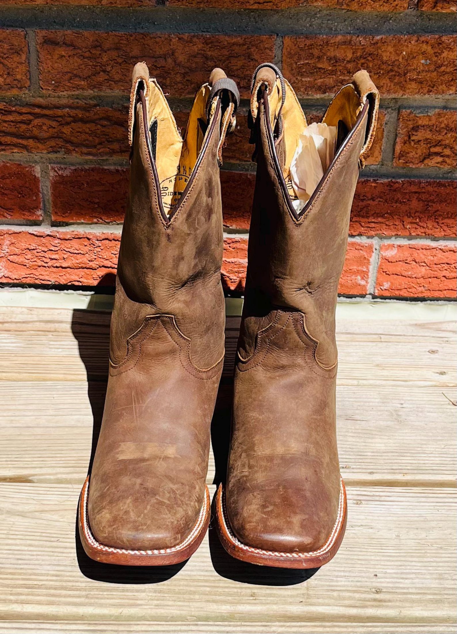Vintage Men's Roper Sidewinder Leather Boots Size 8 1/2 D, Cowboy Boots ...