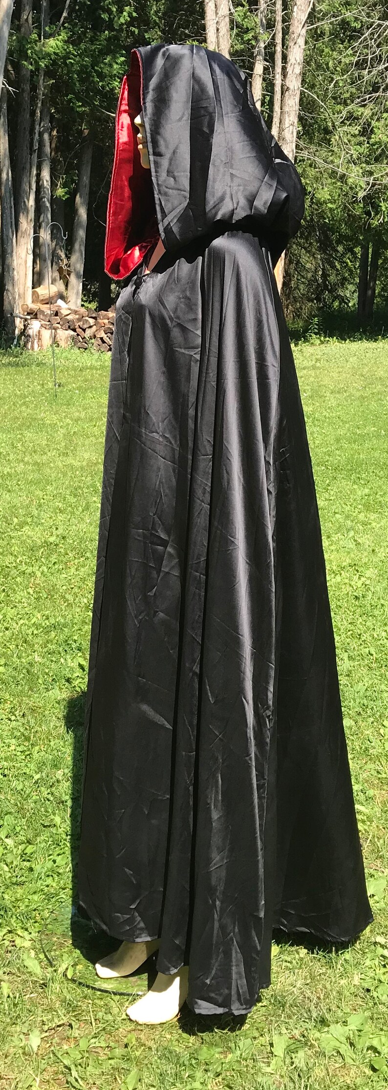 Quality Deluxe Black & Red Cape and Cloak Cape Cloak - Etsy