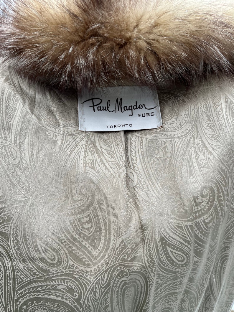 Vintage Deluxe Paul Magder Caramel Mink Fur With Arctic Fox - Etsy