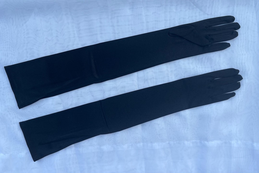 Ladies 22 Inch Long Evening Opera Gloves Black Gloves, Formal Gloves ...