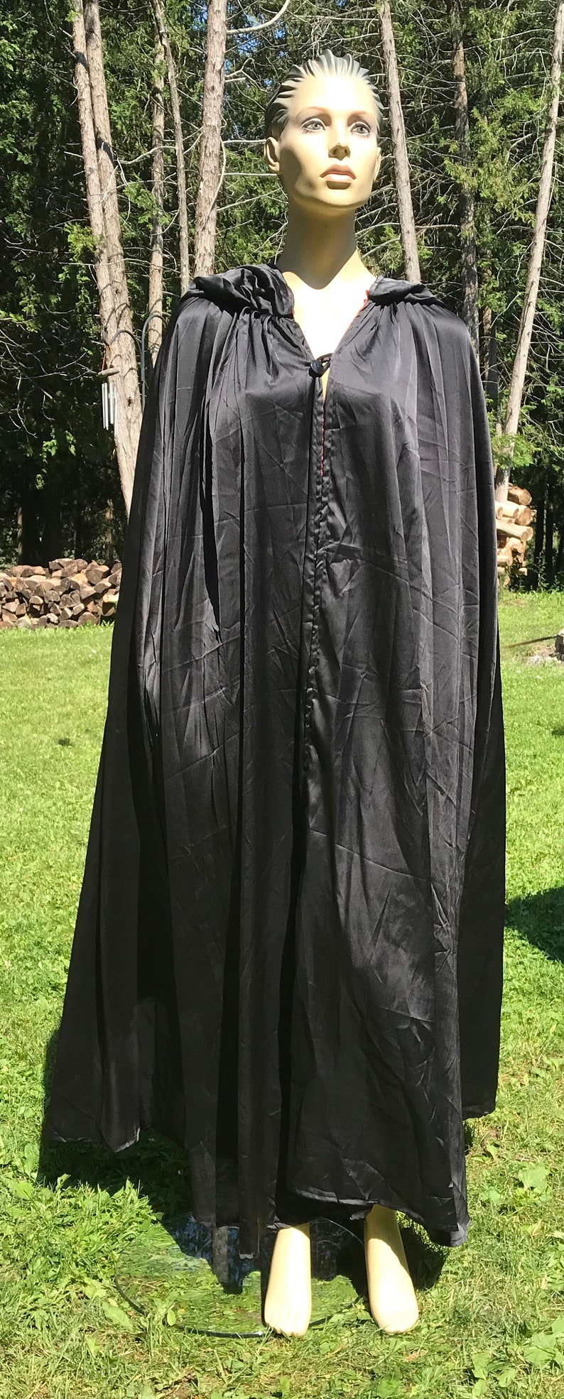 Quality Deluxe Black & Red Cape and Cloak Cape Cloak - Etsy