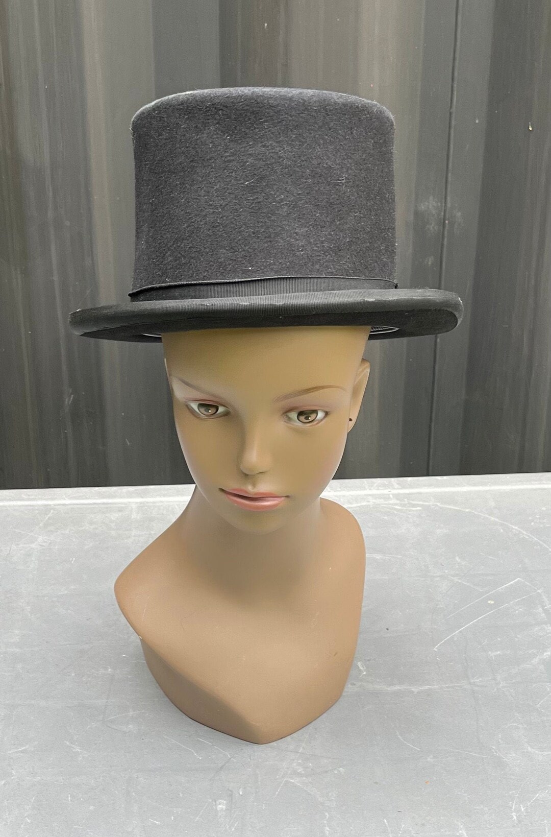 Handmade Vintage Wegener Classic Black Top Hat, Steampunk Style Top Hat ...