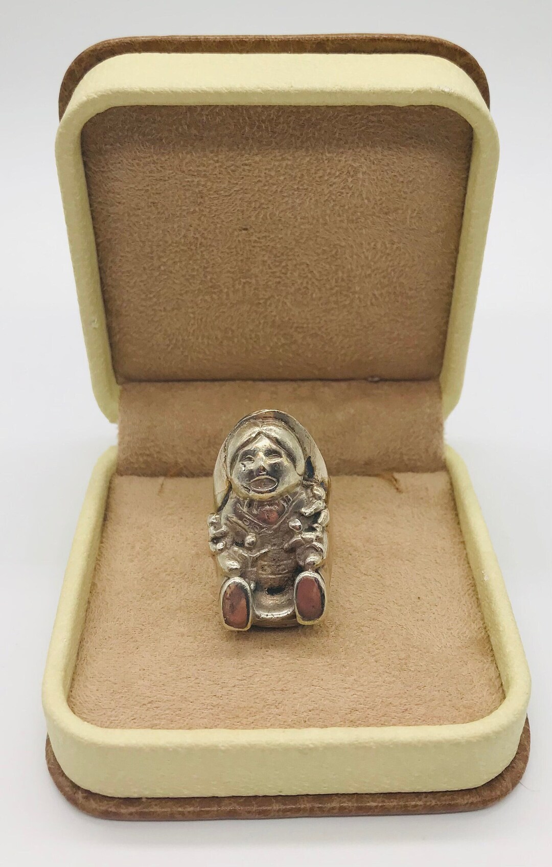 Vintage Native American Storyteller Sterling Ring Size 8, Vintage Ring ...