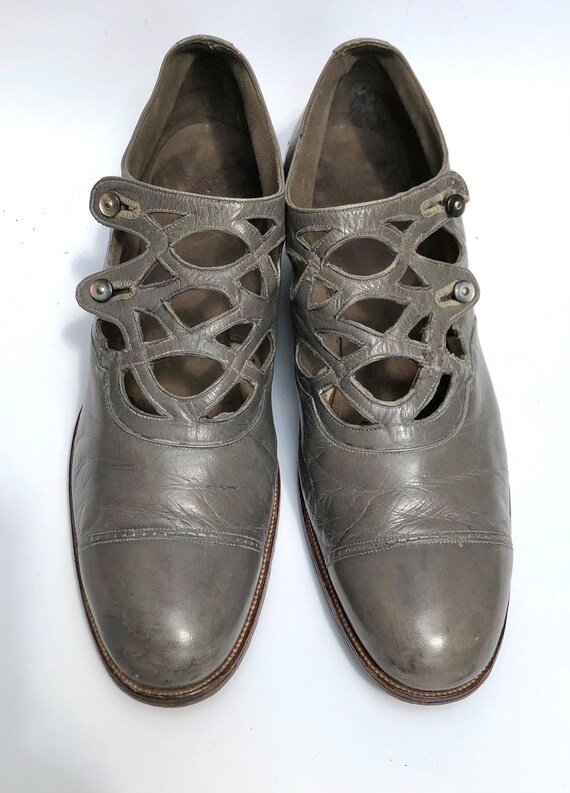 Original 1920’s leather flapper shoes - Gem