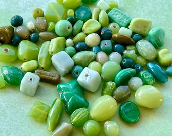 50pcs - Assorted Glass Beads, Glass Mixed Beads, Assorted Shapes Beads ...