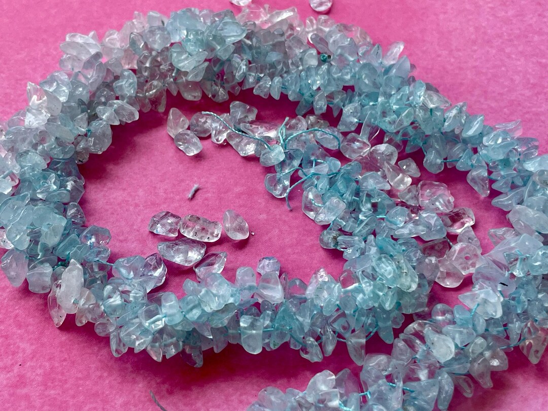 Vintage Baby Blue Quartz Woven Bead Strand, Jewlery, Crafts, (DAMAGED ...