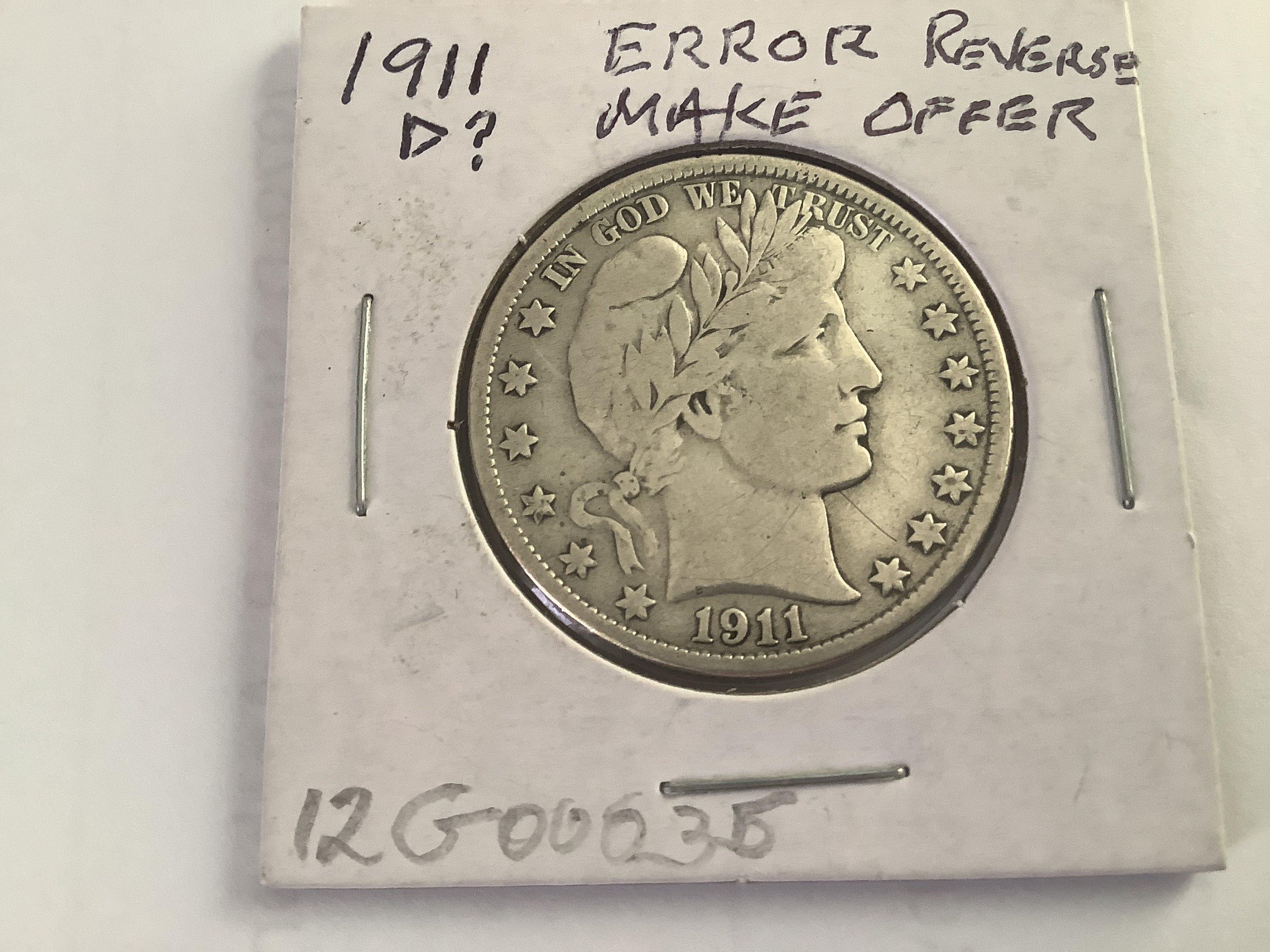 1911-D Barber Half Dollar Error Coin error on Reverse - Etsy