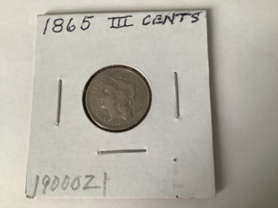 1865 Three Cents Coin - Etsy