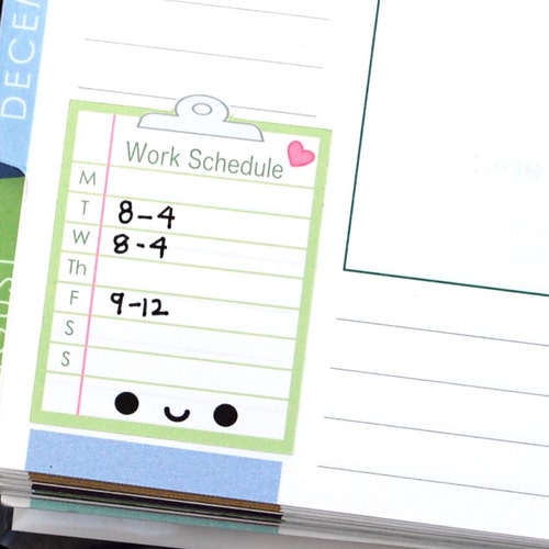 Happy Day off Reminder Tracker Cute Kawaii Planner Stickers - Etsy