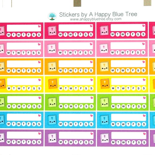 Happy Gym Label Tracker Reminder Cute Kawaii Planner Stickers - Etsy