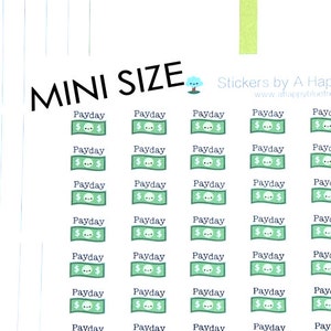 MINI Happy Money Payday Tracker Reminder Cute Kawaii Personal Planner ...