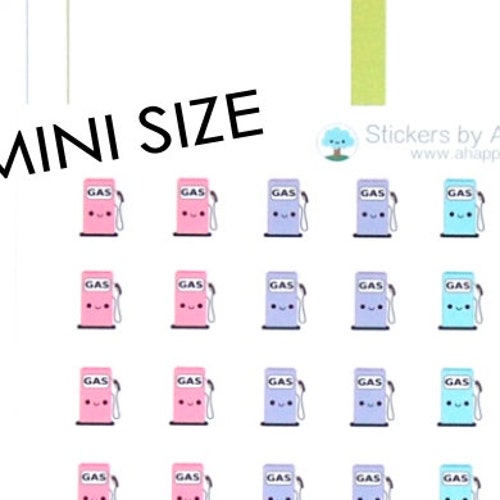 Happy Get Gas Pump Station Reminder Kawaii Stickers Erin - Etsy