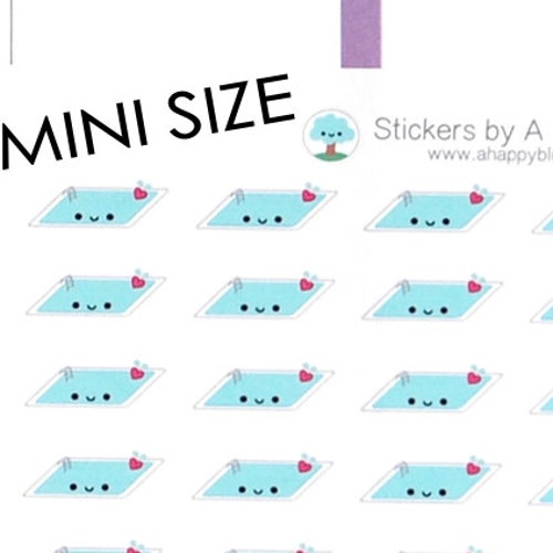 MINI Happy Swimming Pool Reminder Cute Kawaii Planner Stickers - Etsy