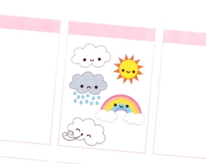 Happy and Sad Weather Tracker Reminder Cute Kawaii Personal | Etsy