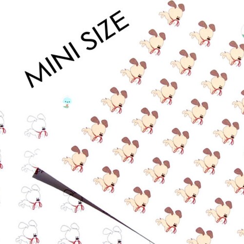 MINI Walk Your Happy Dog Reminder Kawaii Stickers Erin Condren - Etsy