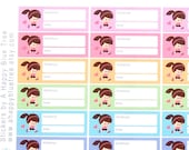 Happy Runner Girl Colorful Label Tracker Reminder Planner | Etsy