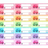Car Payment Planner Stickers, New Car Savings Planner Stickers, Car ...