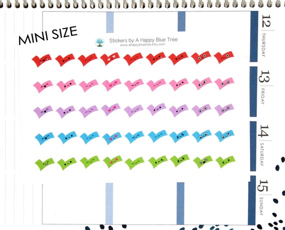 MINI Happy Checkmark EMOTIONS Themed Stickers for Erin Condren | Etsy