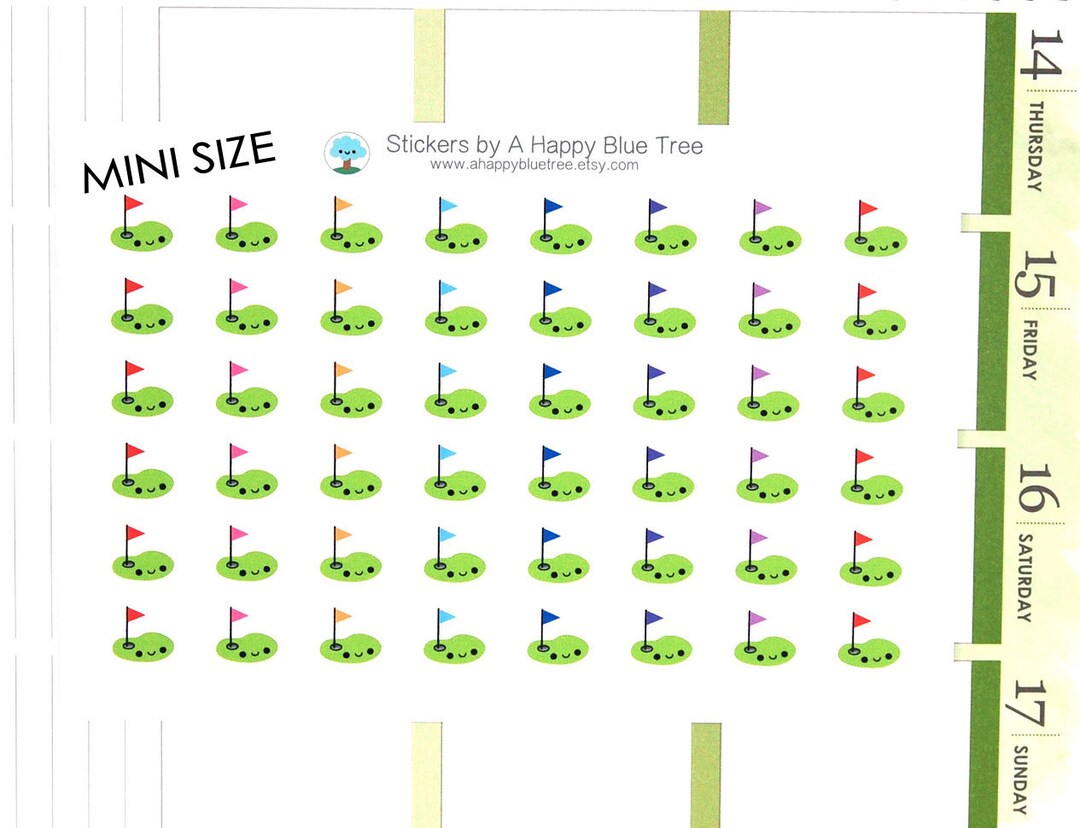 Happy MINI Golf Tournament Practice Reminder Kawaii Stickers Erin ...
