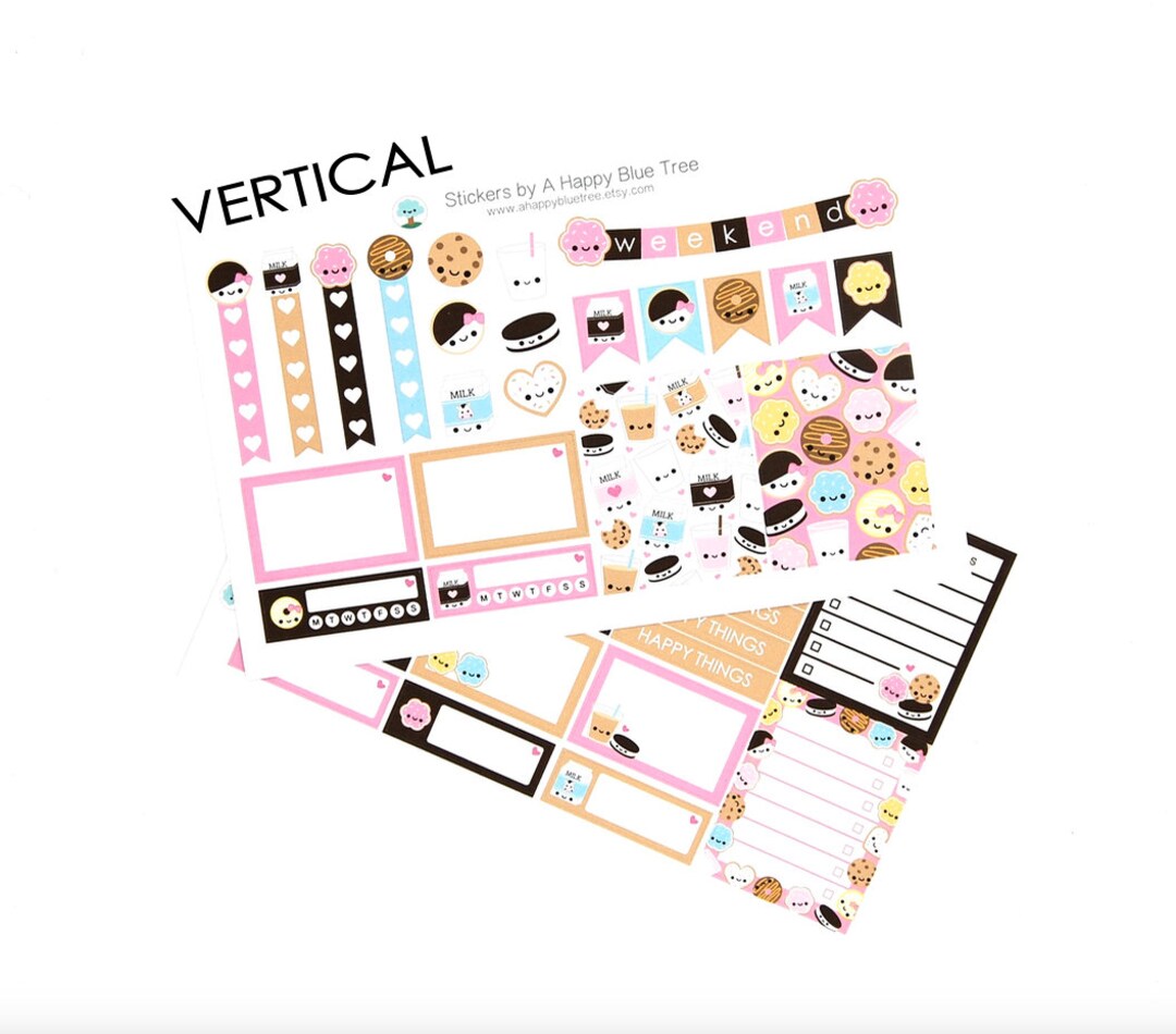 Happy Cookie Assortment Sticker Set 2 VERTICAL Erin Condren Life ...
