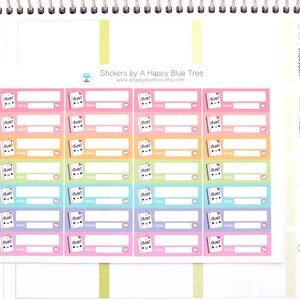 Happy School Assignment Due Reminder Label Cute Kawaii Vertical Erin ...