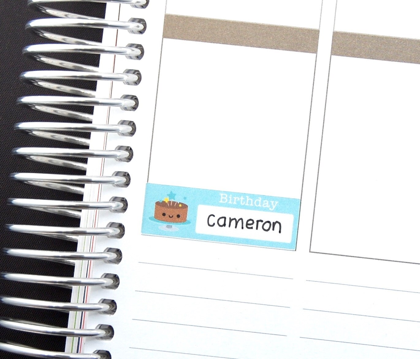 Happy Birthday Label Reminder Vertical Erin Condren Life Planner ...