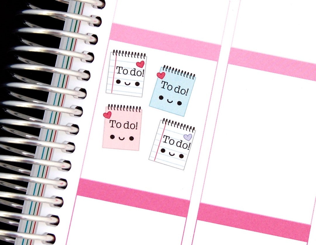 Happy to Do List Reminder Tracker Cute Kawaii Planner Stickers for Erin ...