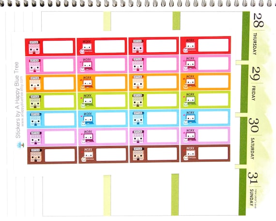 Happy Work at Home and the Office Label Tracker Reminder - Etsy