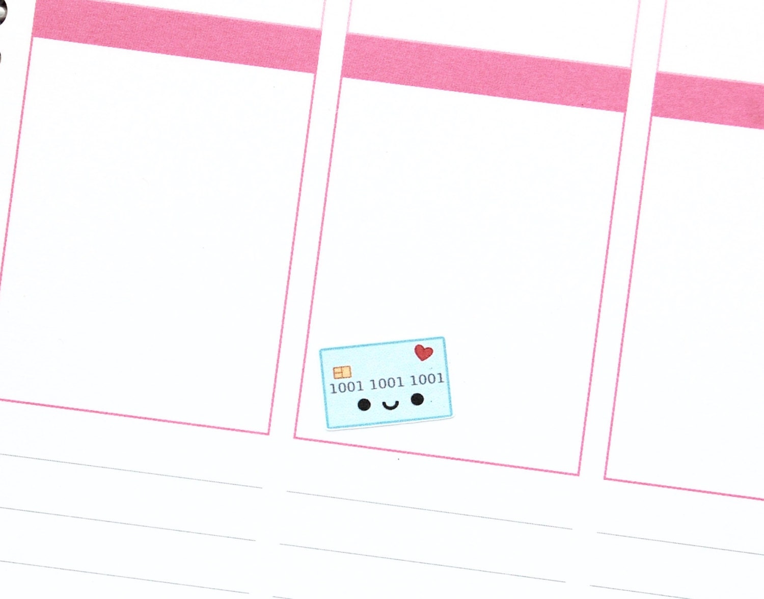 Happy Credit Card Monthly Reminder Tracker Cute Kawaii Planner Stickers ...