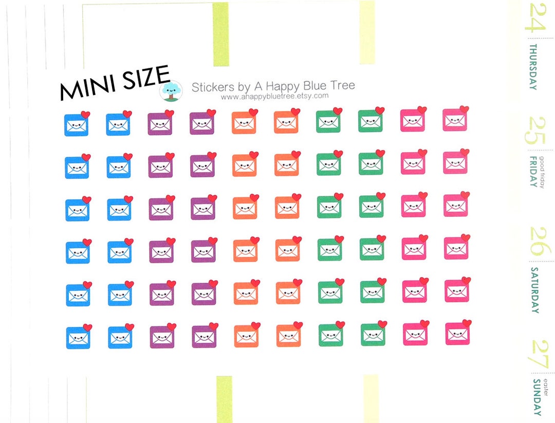 Happy MINI Email Reminder Tracker Cute Kawaii Planner Stickers Erin ...