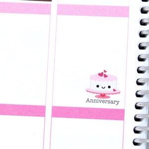 Happy Anniversary Cake Reminder Cute Kawaii Planner Stickers for Erin ...