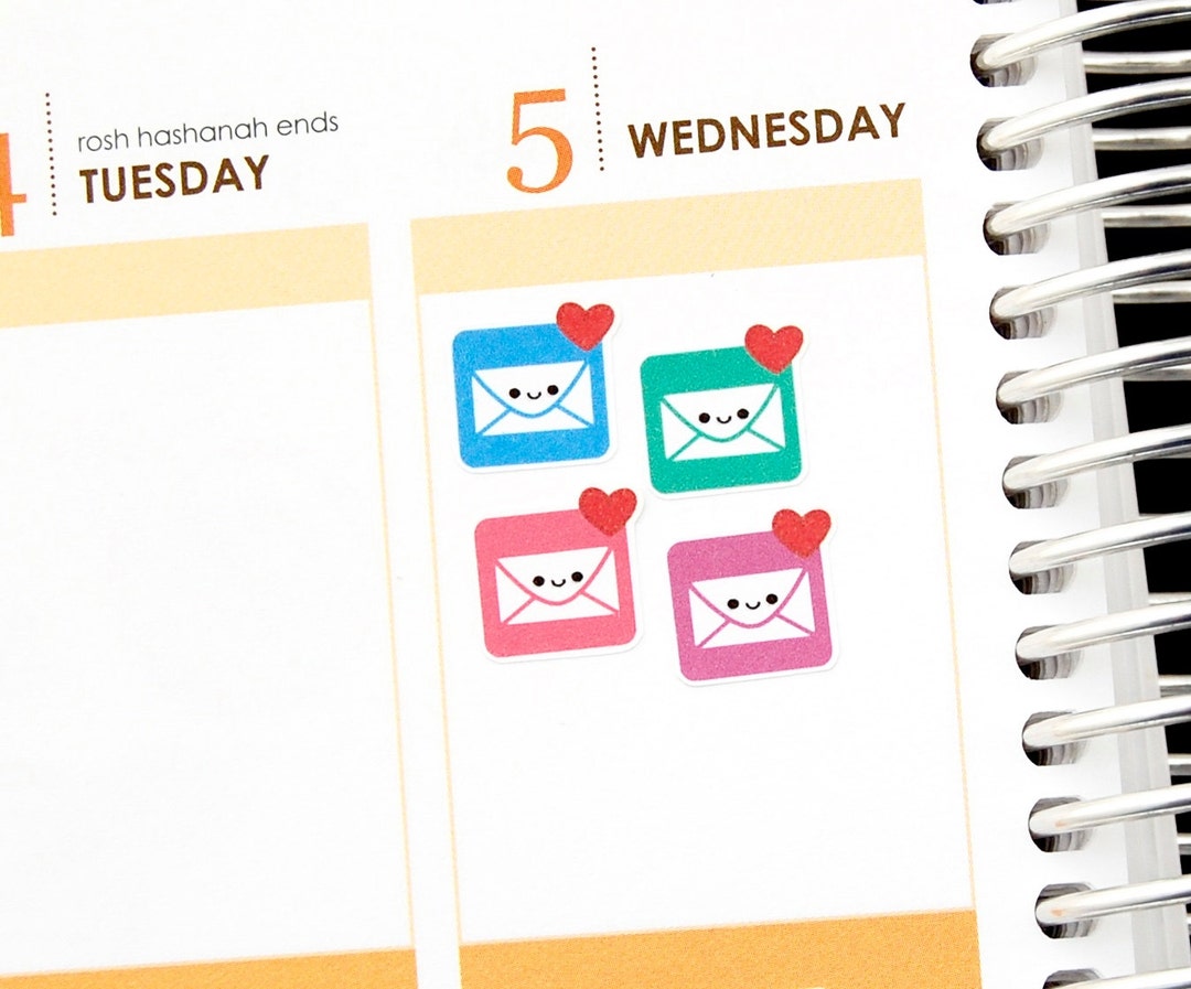 Happy Email Reminder Tracker Cute Kawaii Planner Stickers Erin Condren ...